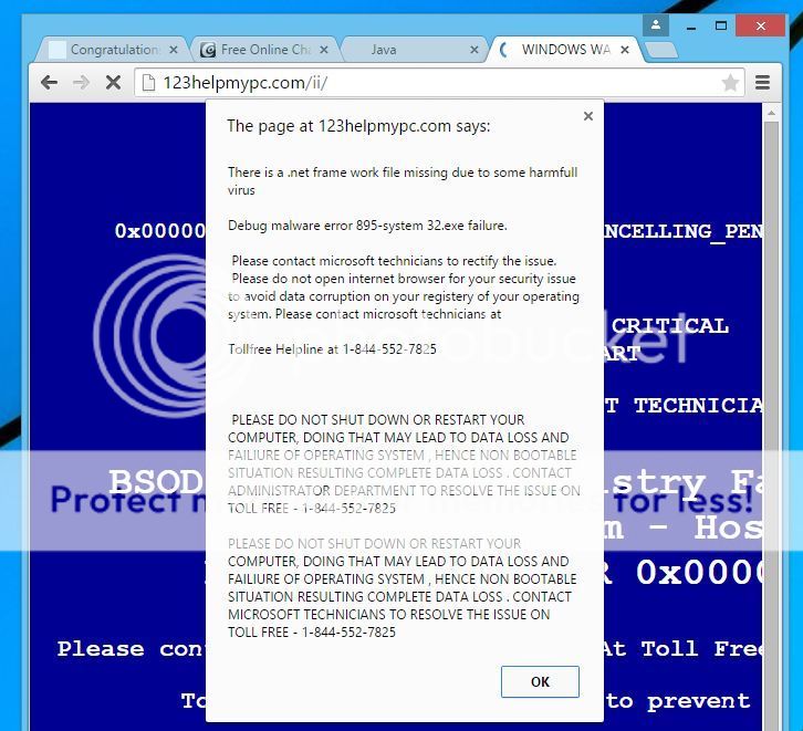Fake BSoD in Chrome (Strange Incident) - Am I infected? What do I do?